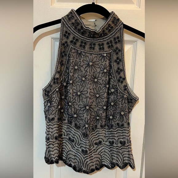 Adrianna Papell | Tops | Adrianna Papell Boutique Evening Top Sequin ...